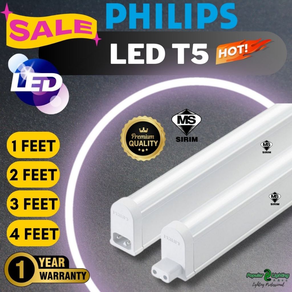 【Ready Stock】(Sirim) Philips LED T5 Tube Light Drop Curve Light Lampu ...