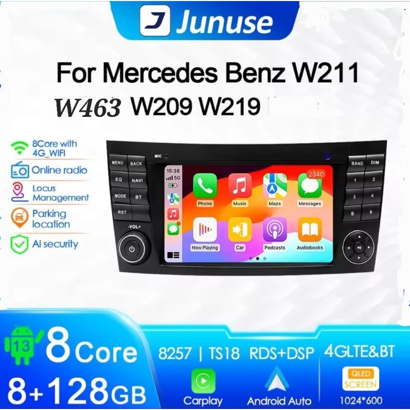 Junuse 2din 7" Android Radio GPS CarPlaye For Mercedes Benz E- W211 ...
