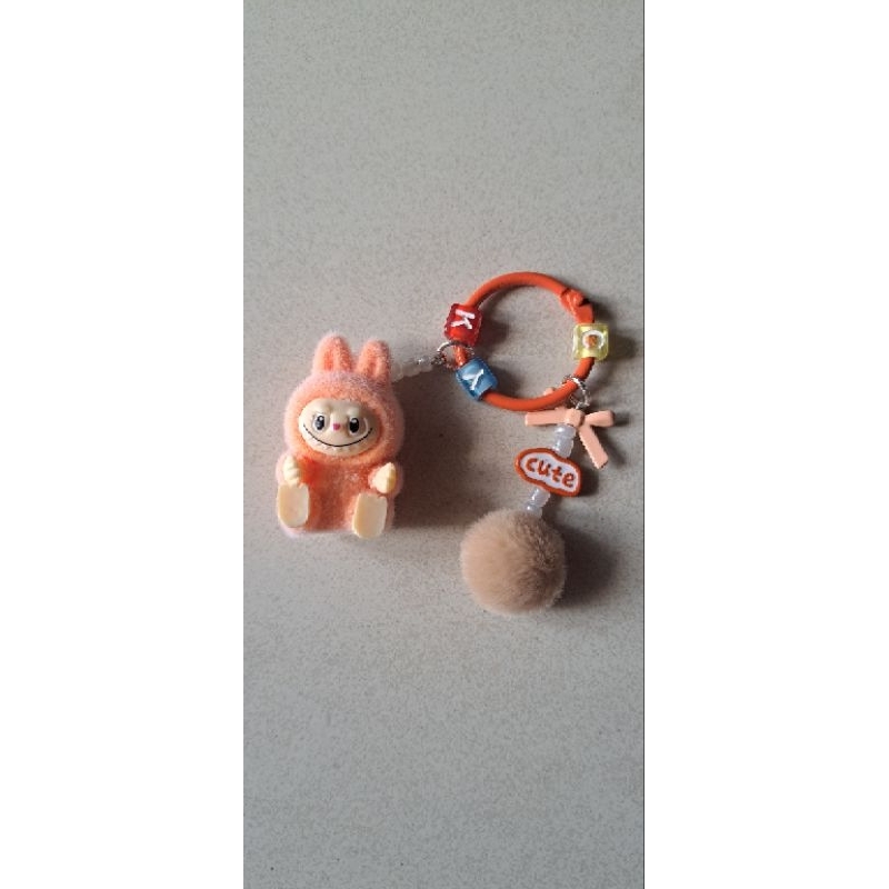 Exciting Macaron The Monsters Orange Labubu V2 Keychain | Shopee Malaysia