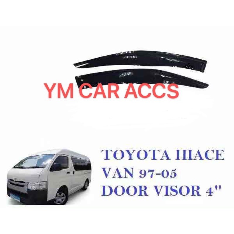 TOYOTA HIACE VAN 1997 98 99 20 01 02 03 04 2005 Door Visor 4” INCH 10CM ...