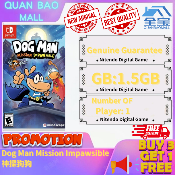Dog Man Mission Impawsible (Nintendo Switch)Muat turun Permainan ...