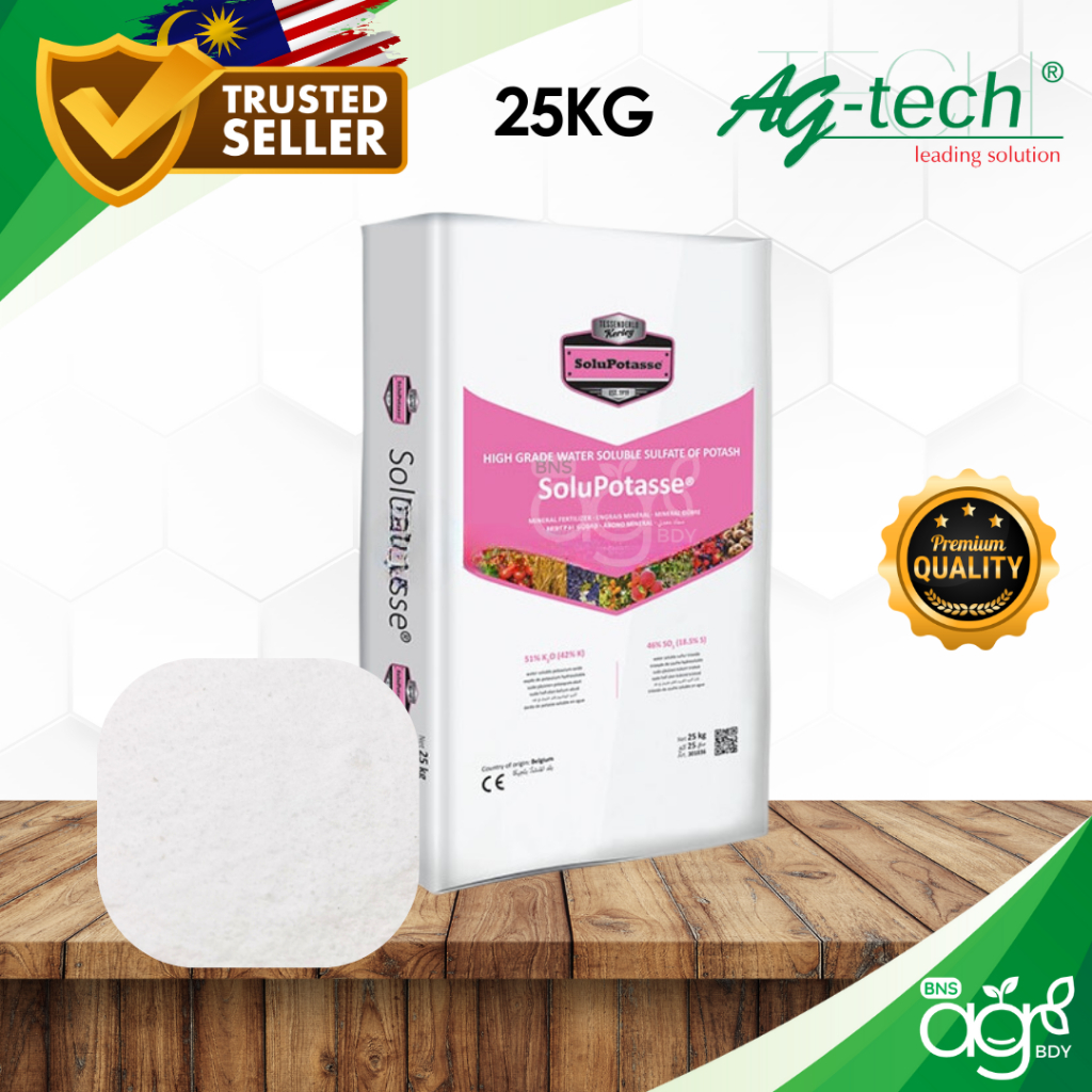 AgroBuddy 25kg Ag-Tech SoluPotasse SOP Powder Fertigation Hydroponic ...