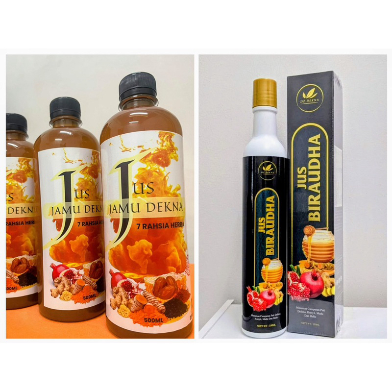 Jus jamu Dekna/Jus Biraudha DZdekna Jamu Kunyit Habatussauda Halia Madu ...