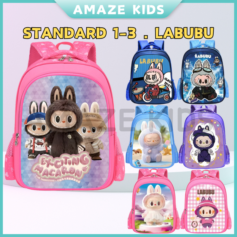 AMAZEKIDS Labubu Primary School Bag Boy Girl Kids Waterproof Backpack ...