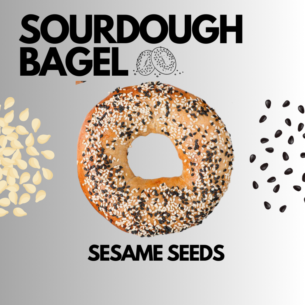 [6 PCS SET] Sourdough sesame bagel .healthy bread , individually pack ...