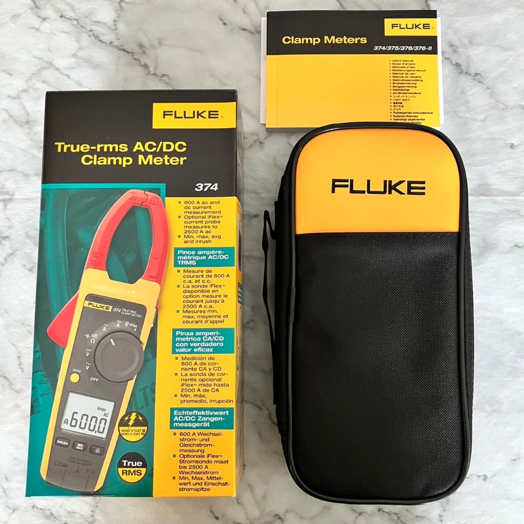 FLUKE 374/375 - Flexible Current Probe AC/DC Clamp Meter - 600A/999.9A ...