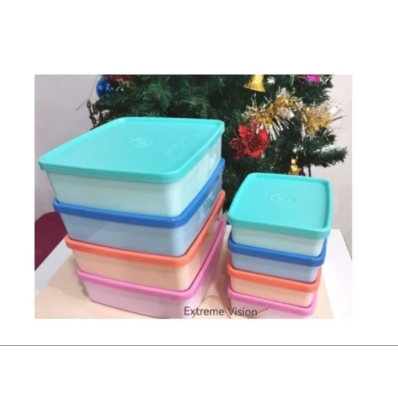 TUPPERWARE LARGE SQUARE AWAY & MINI SQUARE AWAY SET | Shopee Malaysia