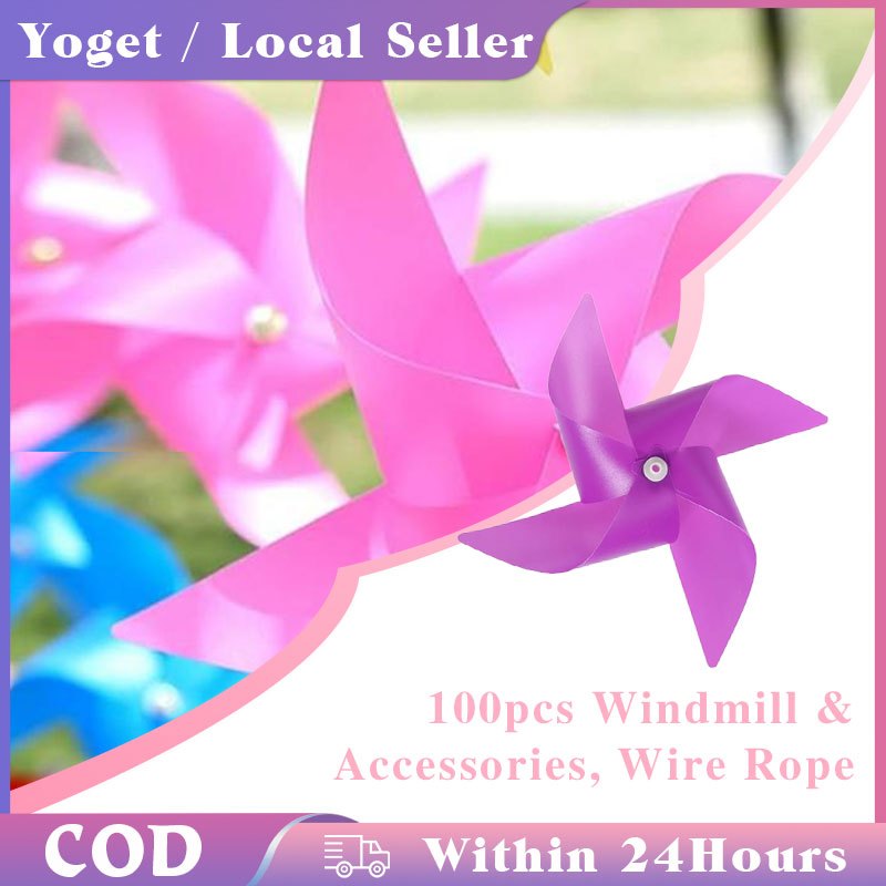 100pcs Outdoor Waterproof Color Windmill 30m Wire Rope / Wedding ...