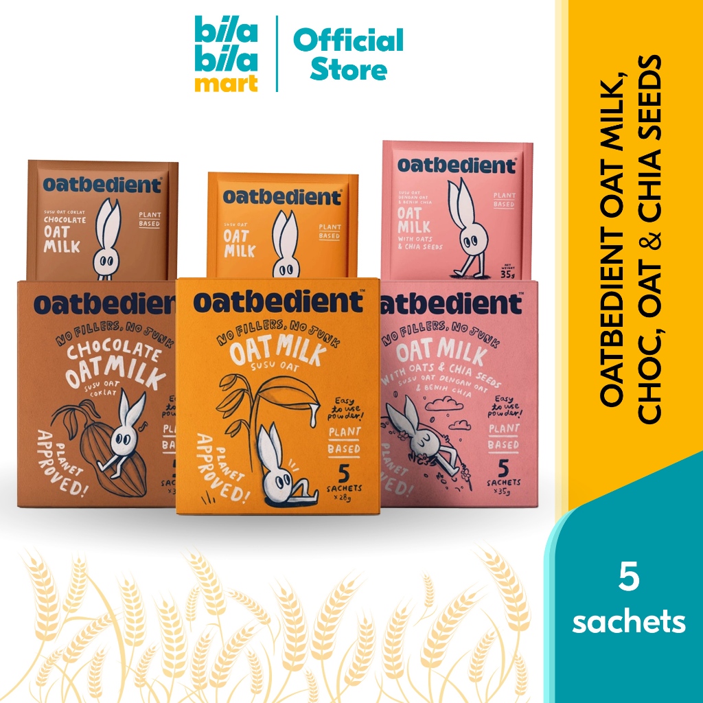 OATBEDIENT Oat Milk Series (Oat Milk, Chocolate Milk, Oats & Chia Seeds ...
