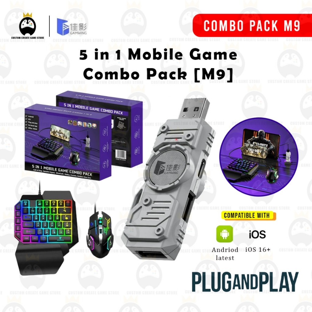 Gamwing M9 Gaming Keyboard and Mouse Converter Adapter For Android 10 ...