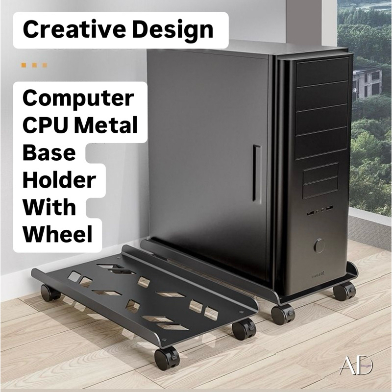 Computer CPU Stand Base Metal With Wheel ☆ Tapak Besi CPU ☆ Base ...