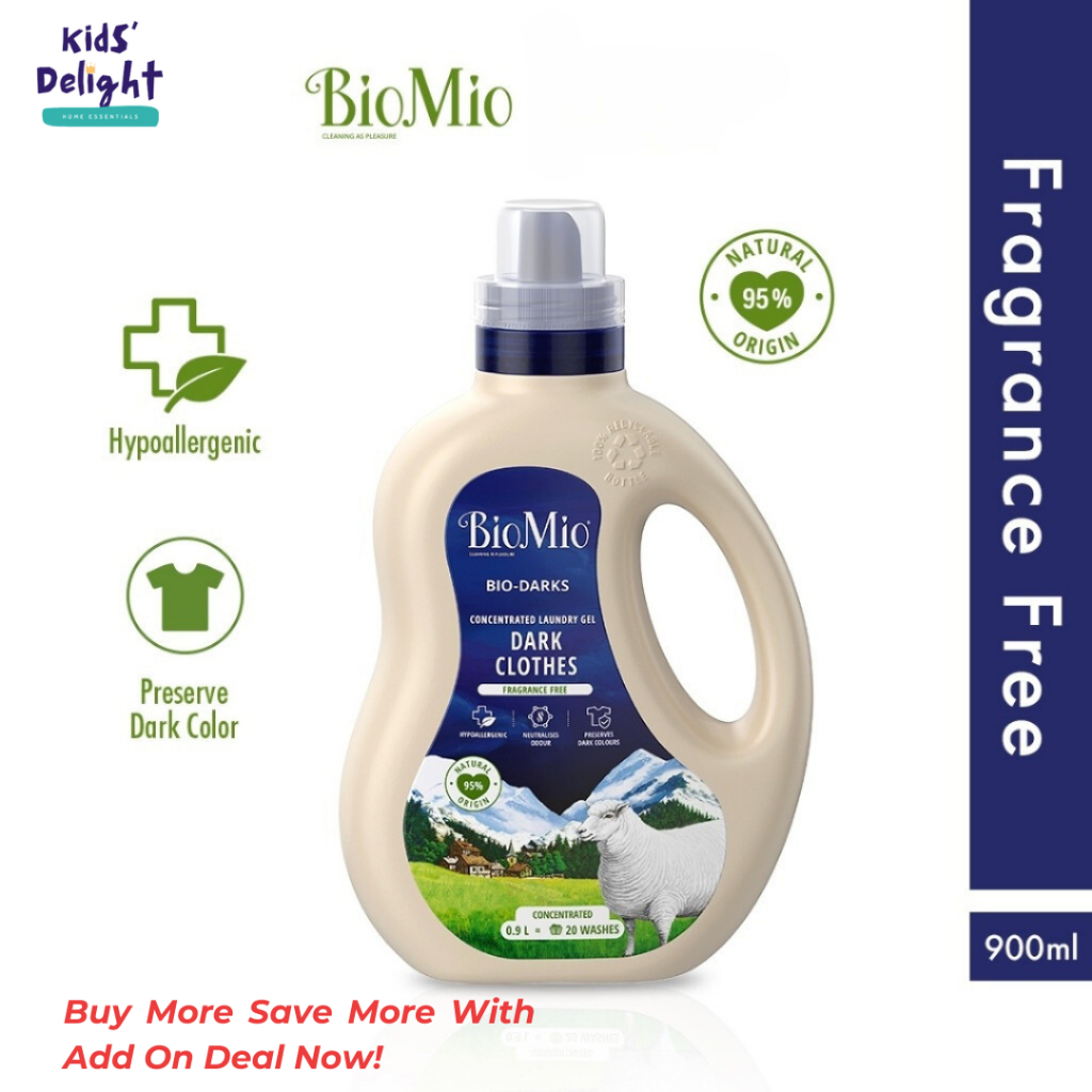BioMio BIO-DARKS Laundry Detergent Liquid Gel for Dark Clothes (900ml) EXP 07/2026/ Sabun Basuh ...