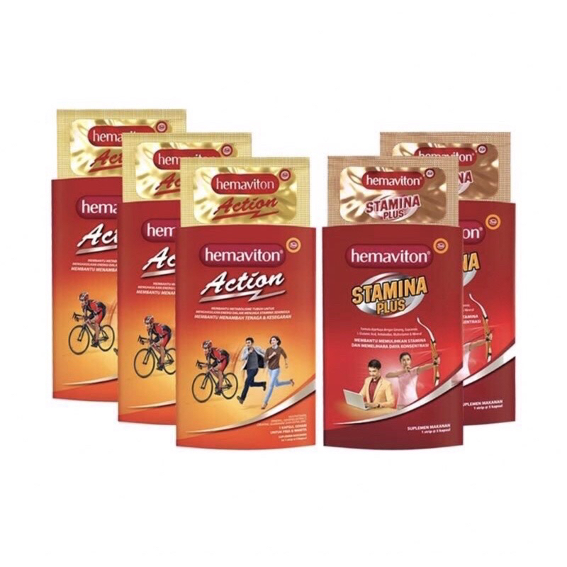 hemaviton Action Stamina Multivitamin Kapsul Suplemen Kesehatan ...