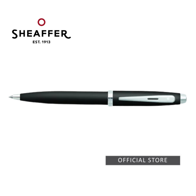 Sheaffer® 100 Ballpoint Pen (Matte Black with Chrome Trim) | Shopee Malaysia
