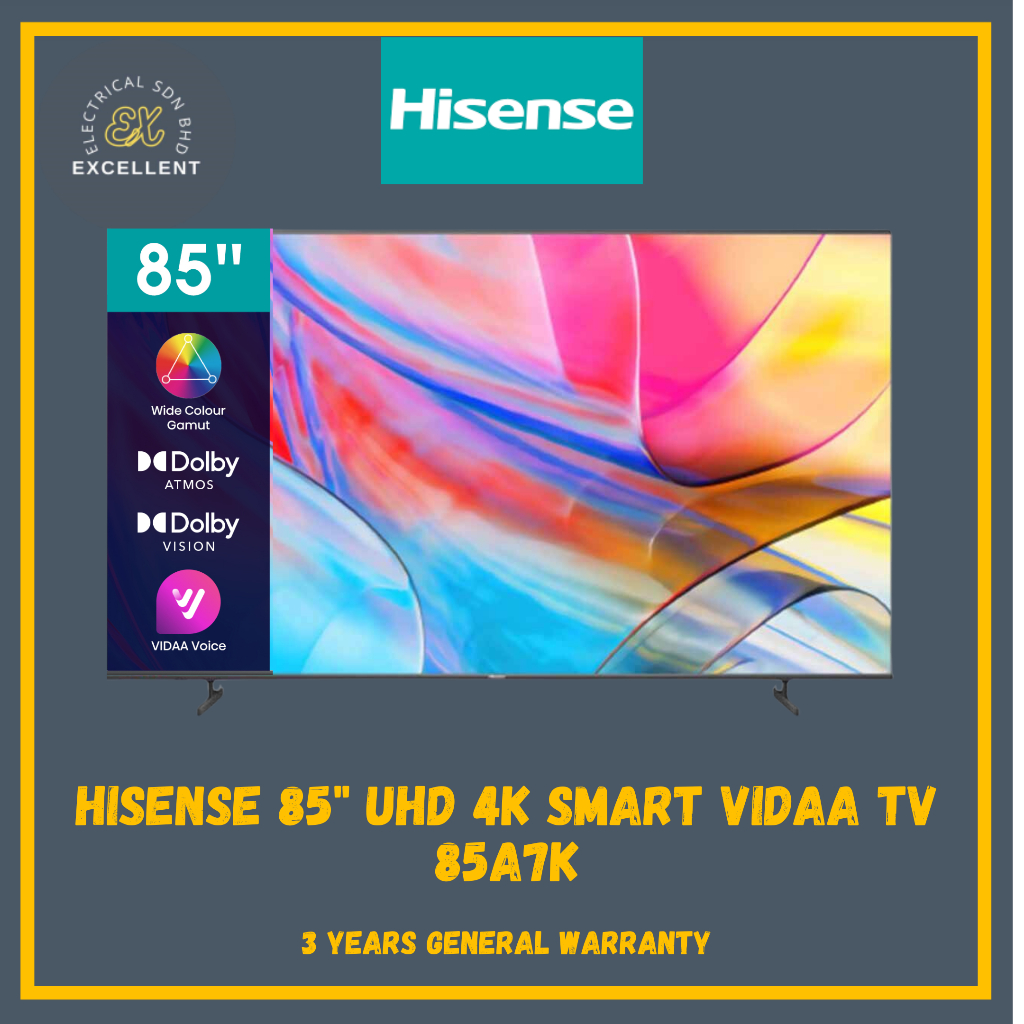 HISENSE 85" UHD 4K SMART VIDAA TV 85A7K | Shopee Malaysia