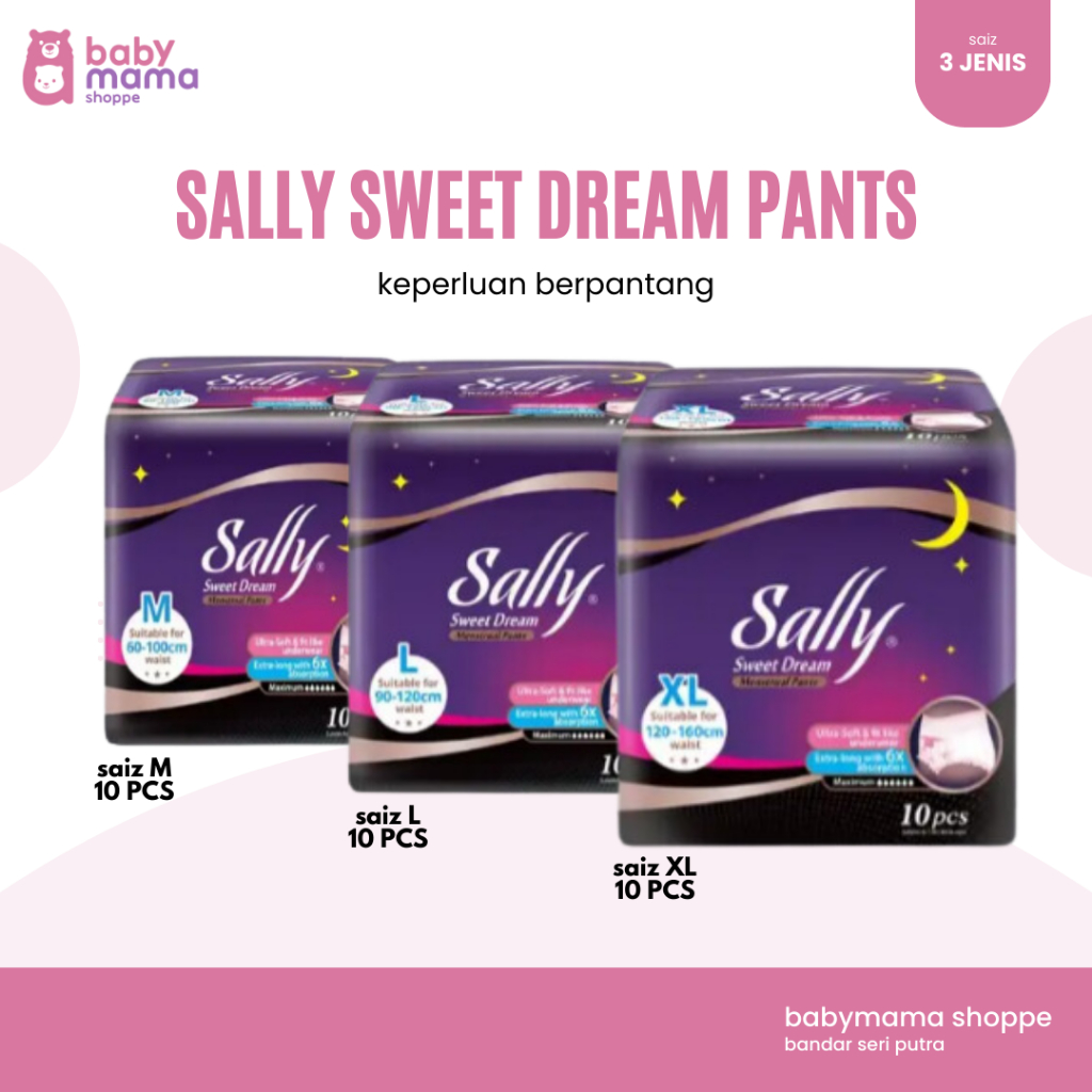SALLY | KEPERLUAN IBU | SANITARY PANTS | SWEET DREAM MENSTRUAL PANTS ...