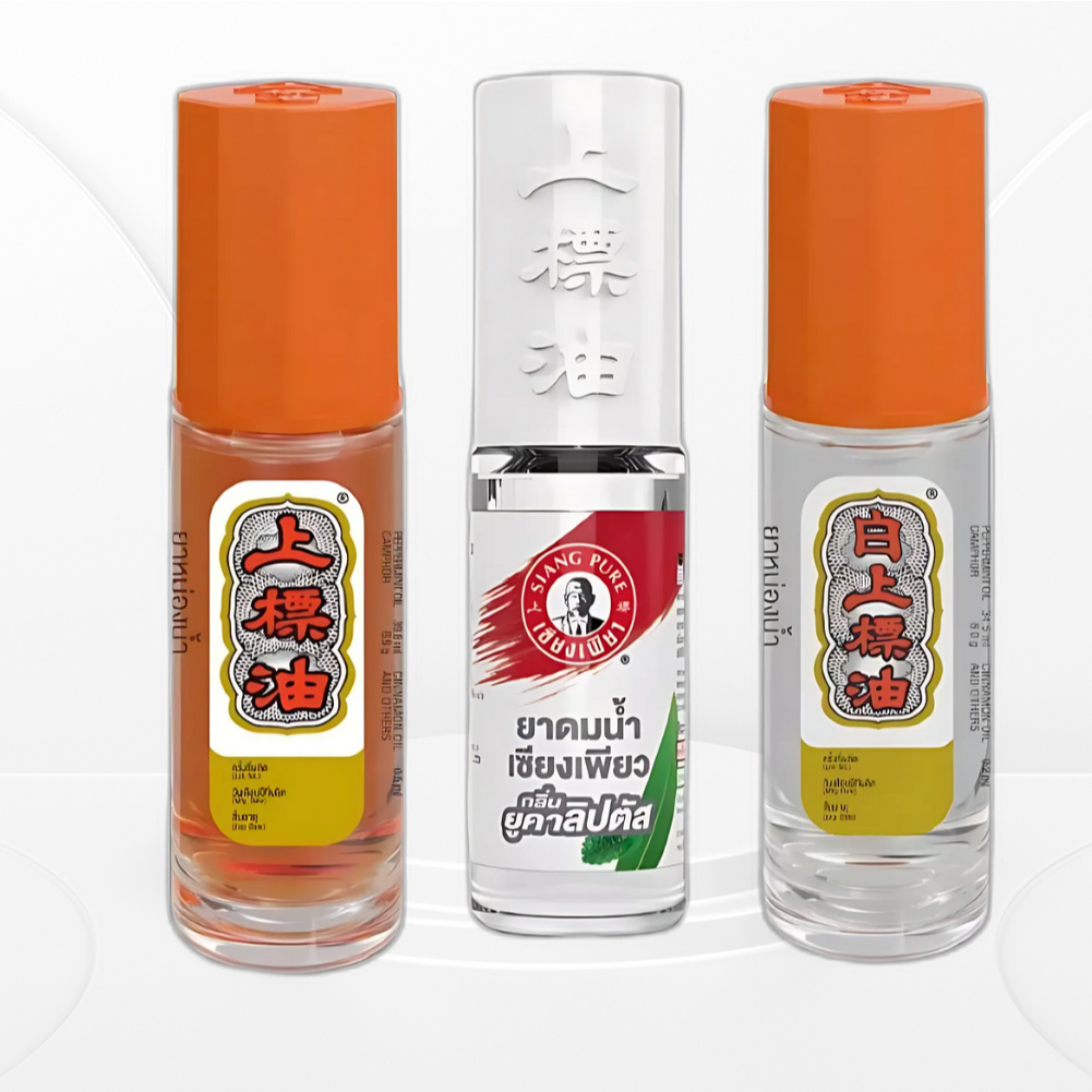 Siang Pure Oil Ball Tip Roll On Red / White / Eucalyptus 3ml | Shopee ...