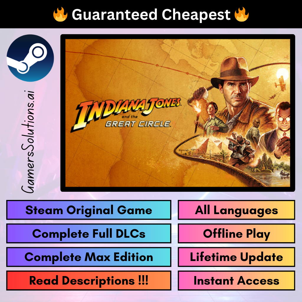 Indiana Jones | Full DLC | Max Edition | Lifetime Play | Steam Offline ...