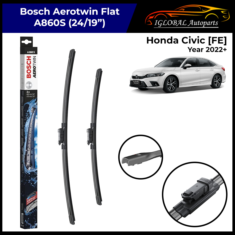 Honda Civic [FE] / Type R [FL5] Year 2022+ A860S Bosch Aerotwin Flat ...