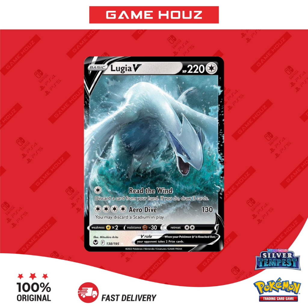(PTCG) Lugia V (138/195) [SS12-Sword & Shield Silver Tempest] | Shopee Malaysia