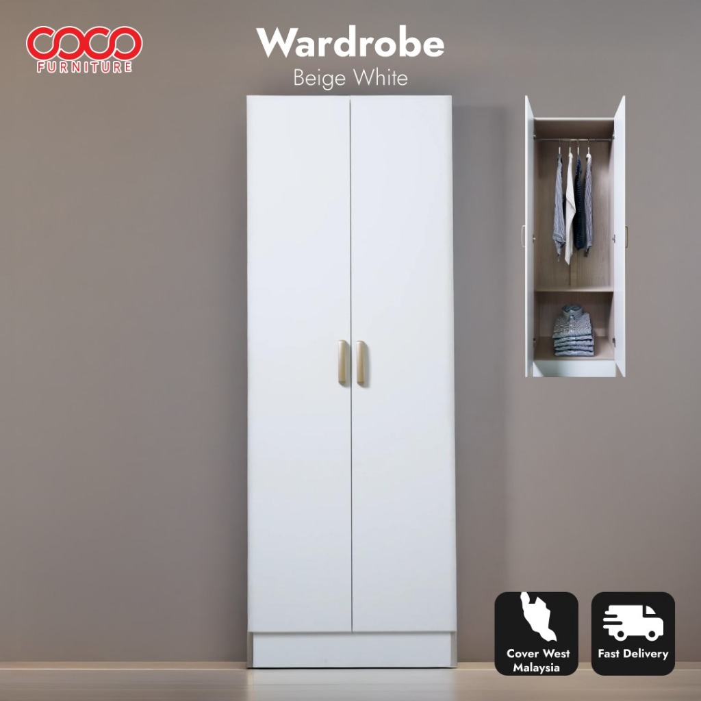 COCO Almari Baju/Almari Baju Murah/Almari Baju 2 Pintu/Wardrobe/2Door ...