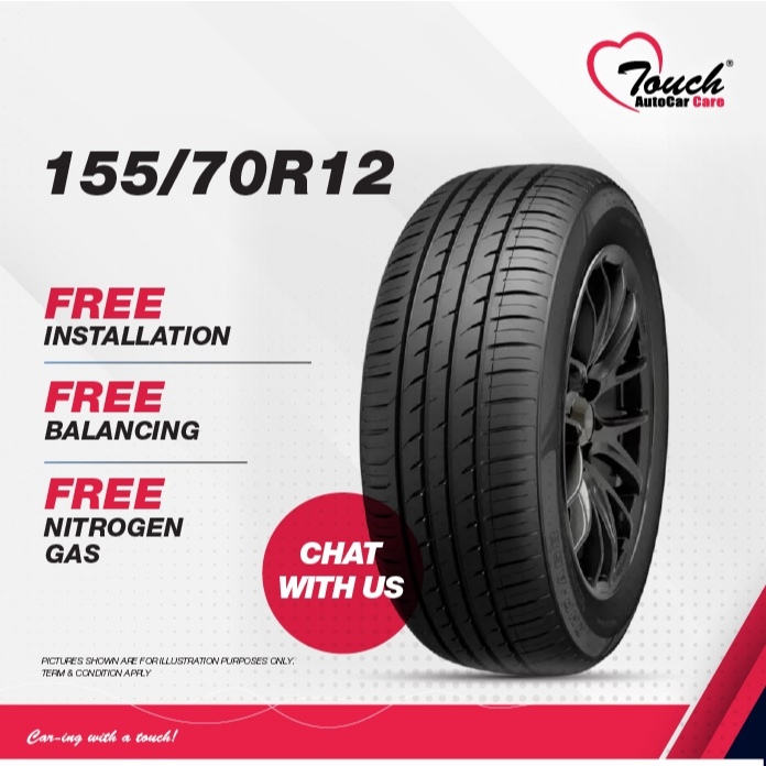 155/70R12 Rovelo RoadX Tyres for Kancil Viva (With installation ...