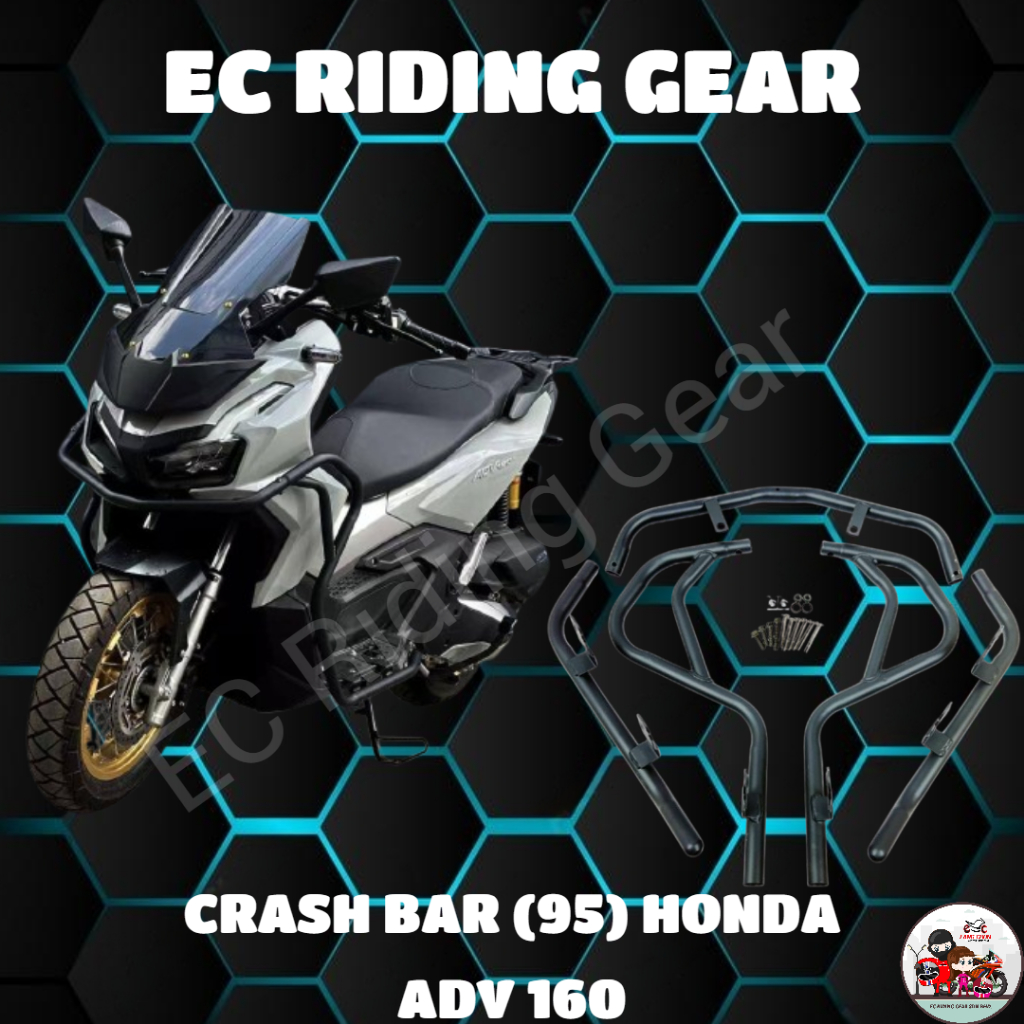 CRASH BAR HONDA ADV 160 ADV 160 / (2 BATANG) 7050 (BLACK) | Shopee Malaysia