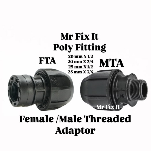 HongWai Trading Poly Fitting FTA MTA Female Threaded Adaptor/ Male ...