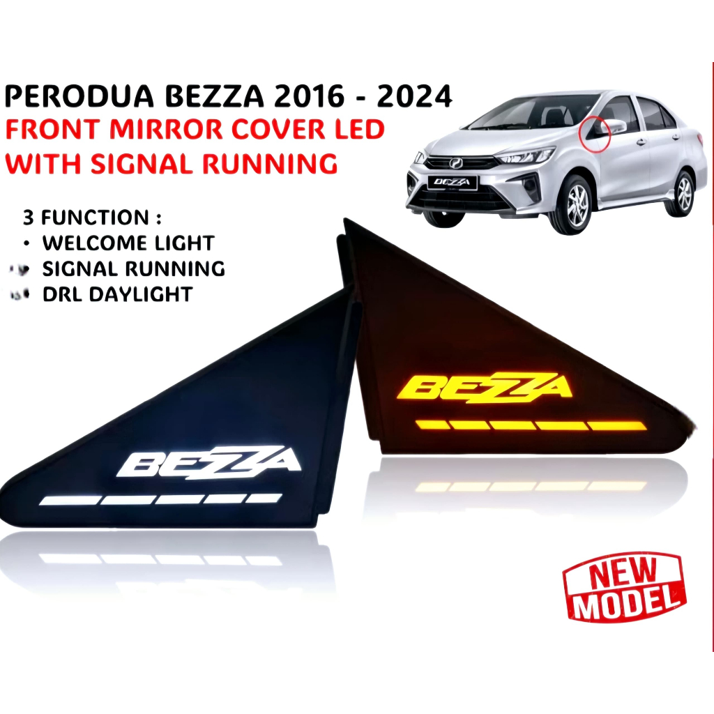 Perodua Bezza 2016-2025 Front Side Mirror Cover Dynamic LED+Running ...