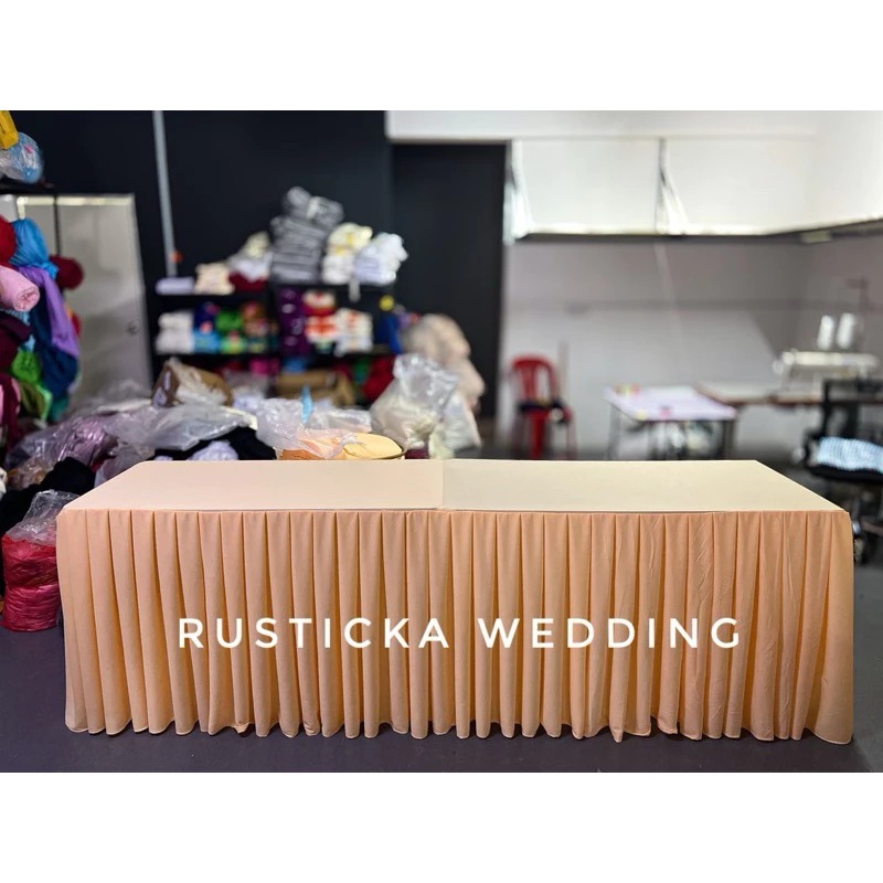 Page #3 4ft Table Skirting With Top Layer Meja Canopy Khemah Long Table ...