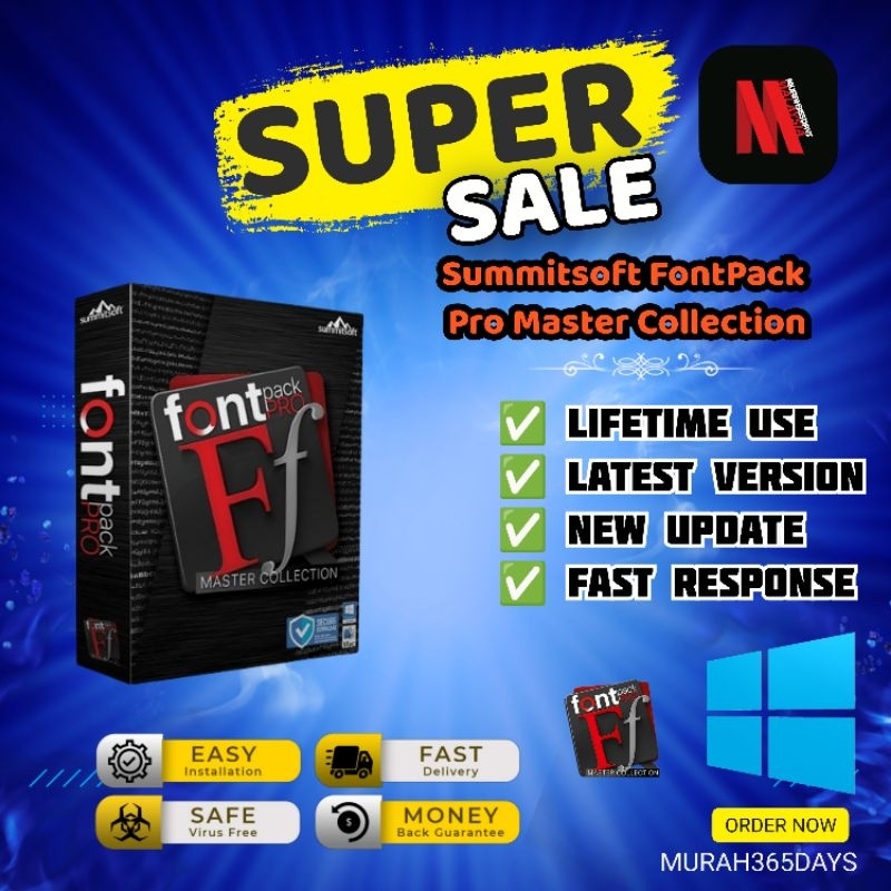Summitsoft FontPack Pro Master Collection ⭐ Full Version ⭐ Windows PC Software | Lifetime ...