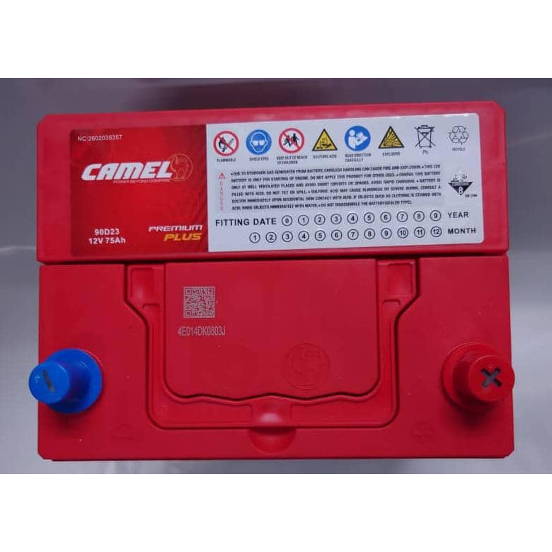 90D23L (55D23L) CAMEL PREMIUM PLUS CAR BATTERY - PREVE,EXORA,ASX | Shopee Malaysia