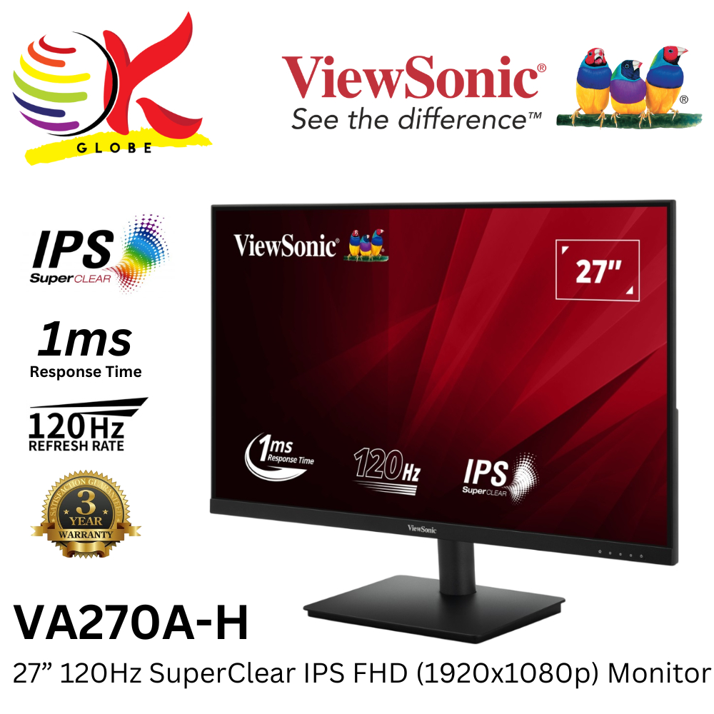 VIEWSONIC 27" VA270A-H FULL HD (1920x1080P@120HZ) SUPLER CLEAR IPS ...