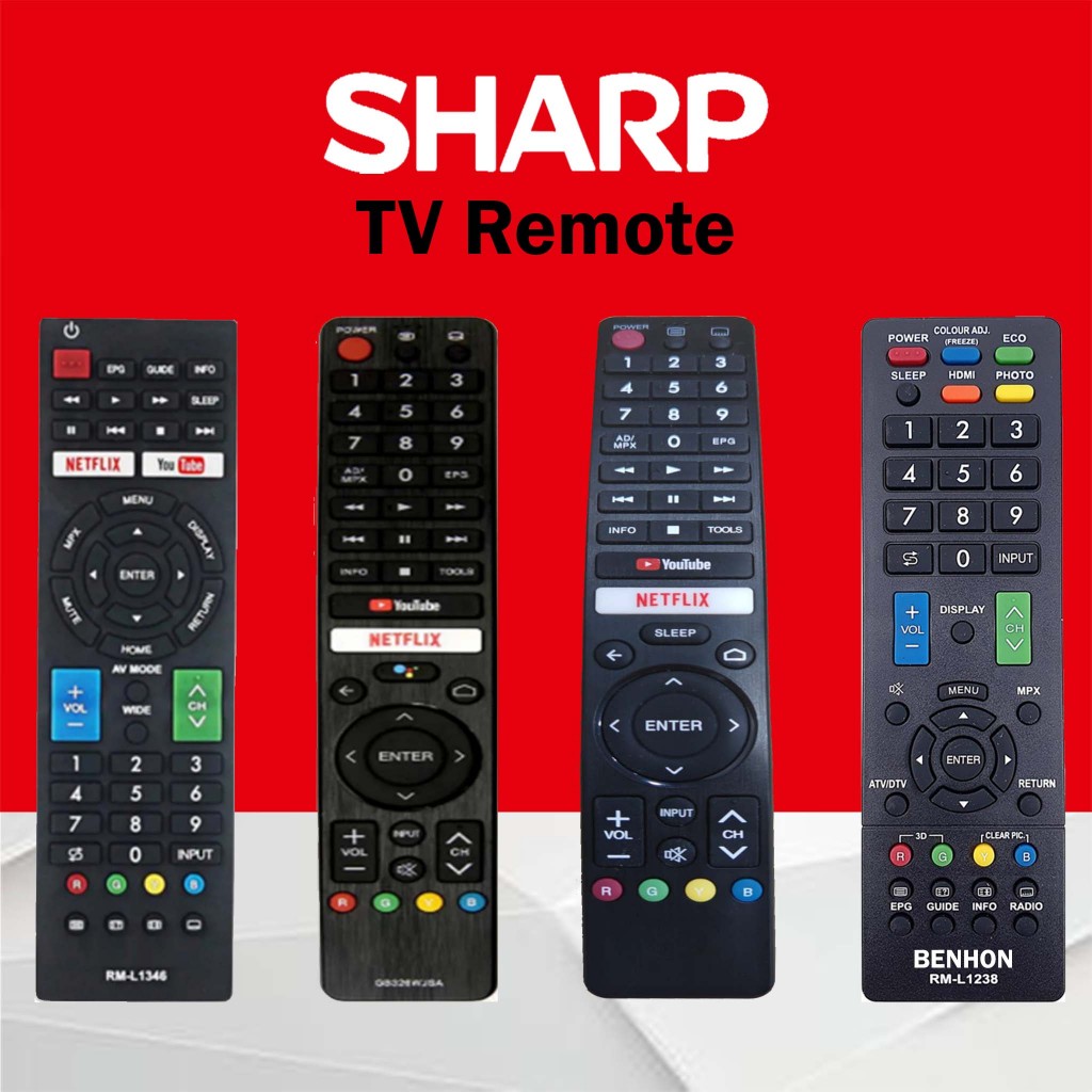 Alat Kawalan Jauh Televisyen SHARP TV/LED/LCD Remote Control ...