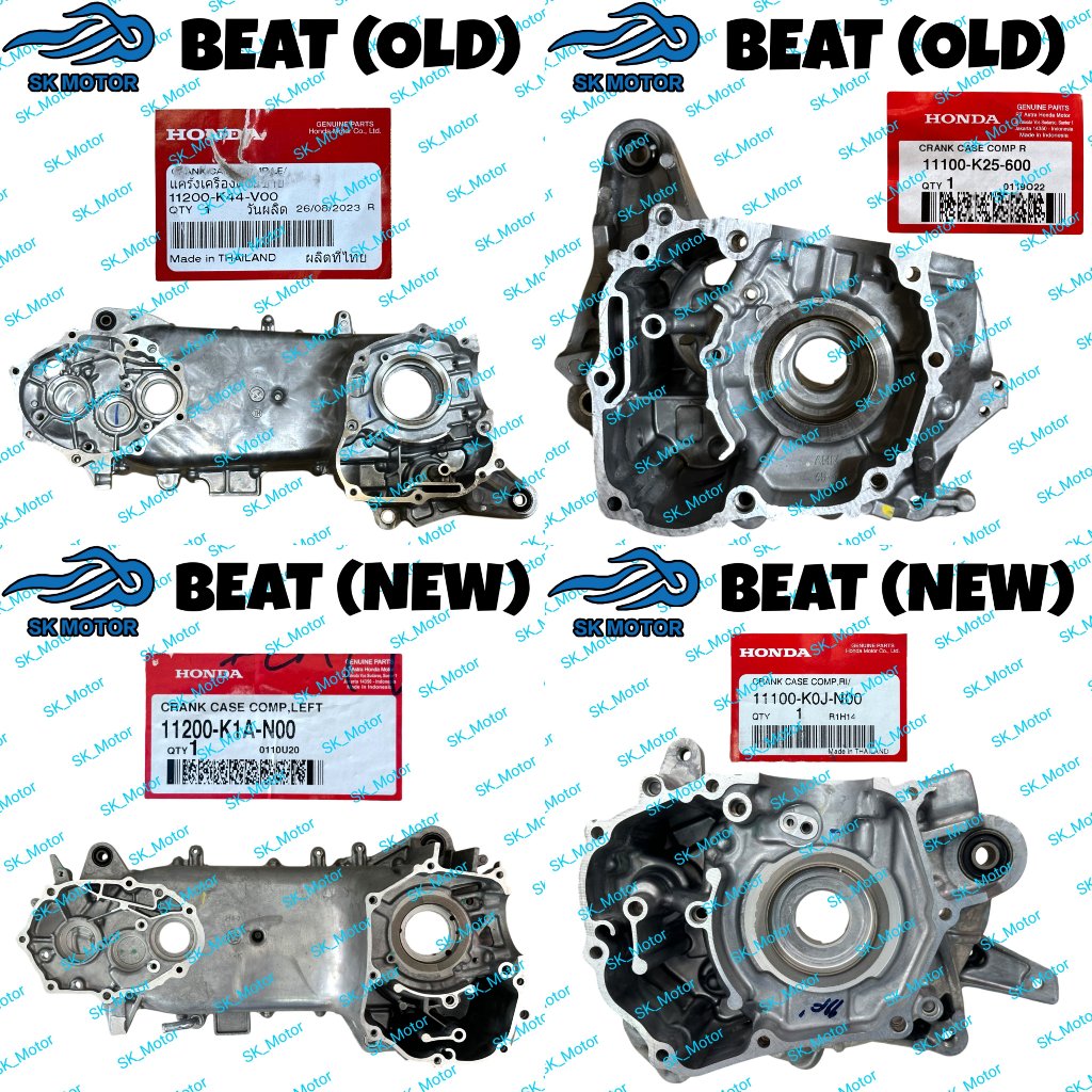 Honda BEAT Original Crankcase Left Right Kiri Kanan Casing Kotak Engine ...