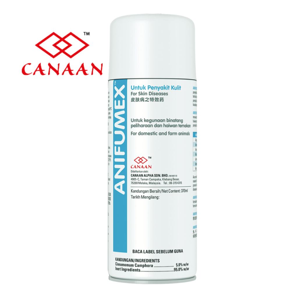 CANAAN ANIFUMEX Skin Disease/Fungus/Ringworm Spray for Pets (120ml ...