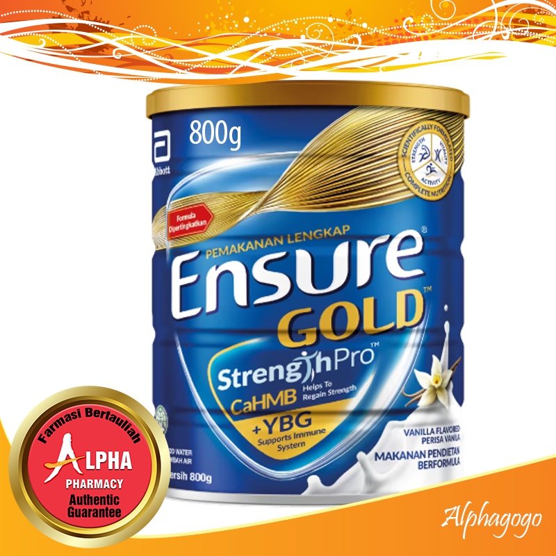 Ensure Gold Vanilla / Wheat / Coffee / Almond (800g) | Shopee Malaysia