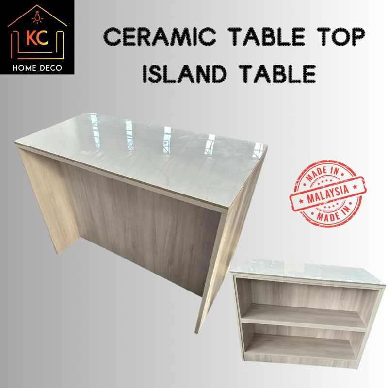 Kc Home New Kitchen Island Table Plywood with Ceramic Table Top ...