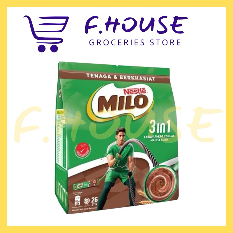 Nestle Milo 3 in 1 Activ-Go (33g x 26’s)️EXP:8/2026 | Shopee Malaysia