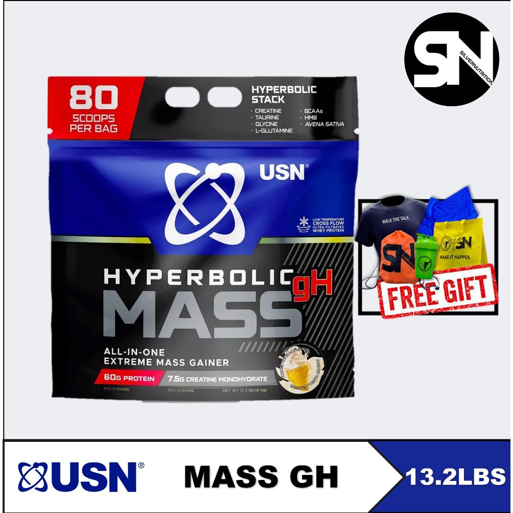 USN HYPERBOLIC MASS GH 13.2LBS - 80 SERVINGS + (FREE WHEY SACHET ...