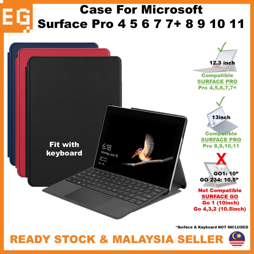 Microsoft Surface Pro 11 10 9 8 7 7 Plus 6 5 4 Premium Smart Cover Leather Case Tablet Surface ...