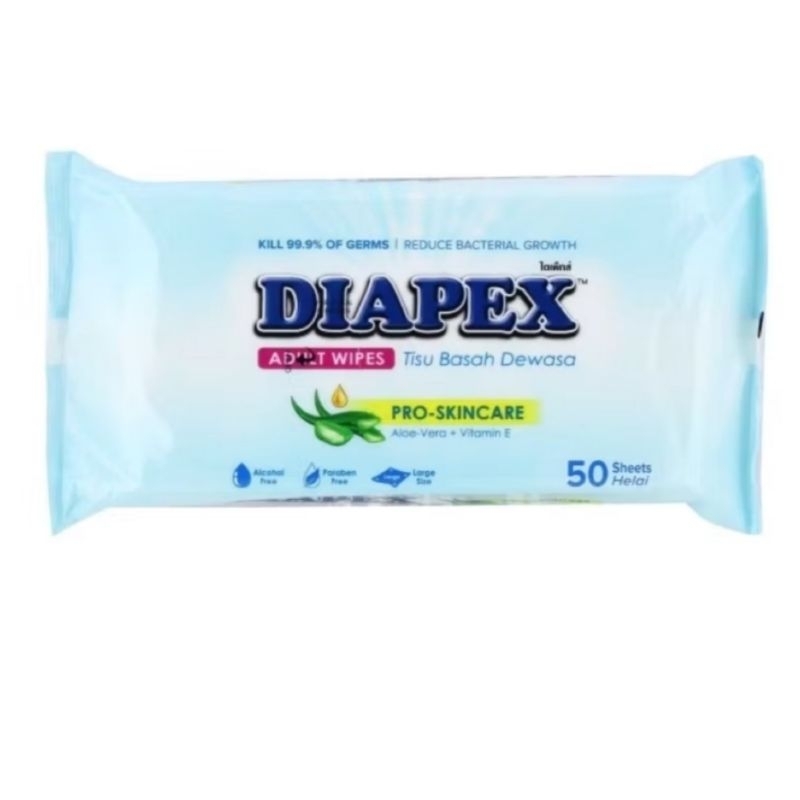 Diapex Adult Wipes Tissue 50's | Shopee Malaysia