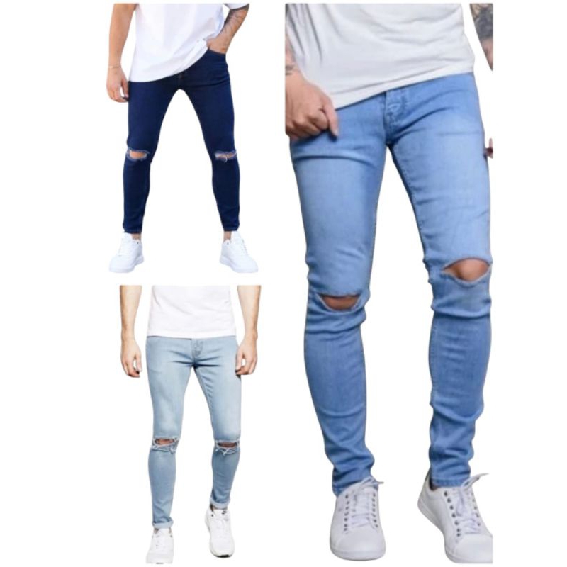 🔥 Denim Jenes Skinny slim fit Koyak long Pant🔥 super stretchable Ready ...