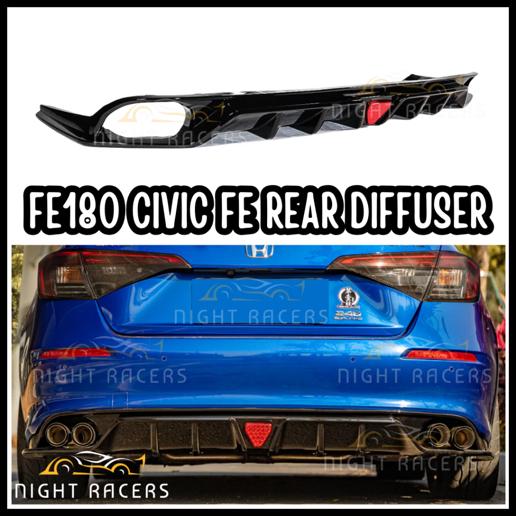 FE180 HONDA CIVIC FE REAR DIFFUSER BODYKIT FL5 SPORT DIFFUSER CIVIC FE ...