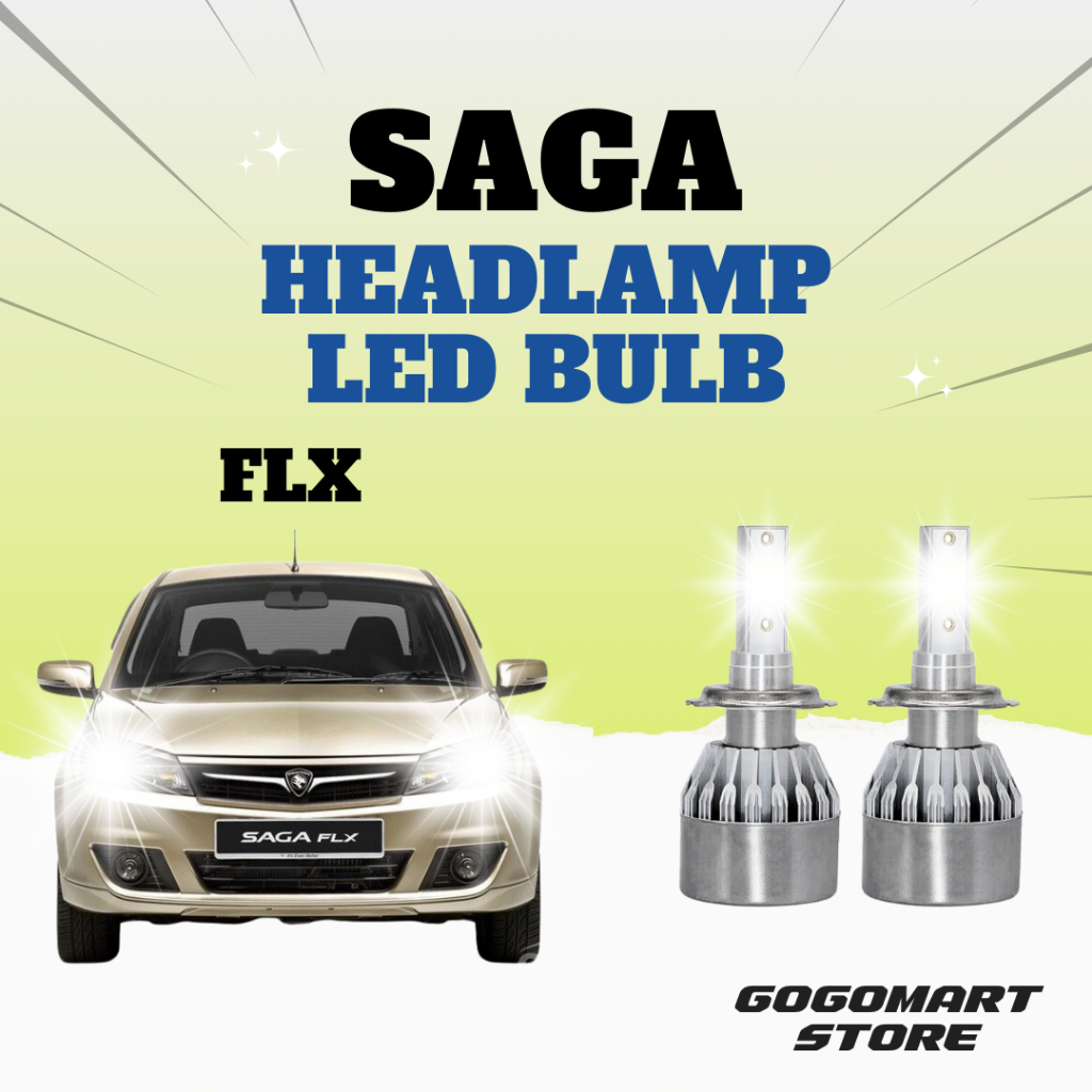 PROTON SAGA FLX HEADLAMP LED BULB H7 Spotlight 6000K Headlamp Light ...