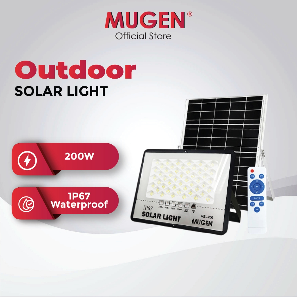MUGEN Outdoor Solar Light IP67 Waterproof Auto Lighting Street Light ...