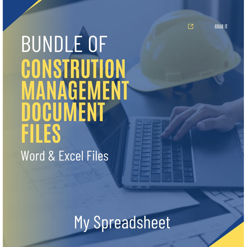 Bundle of Construction Management Document Files (Word & Excel ...