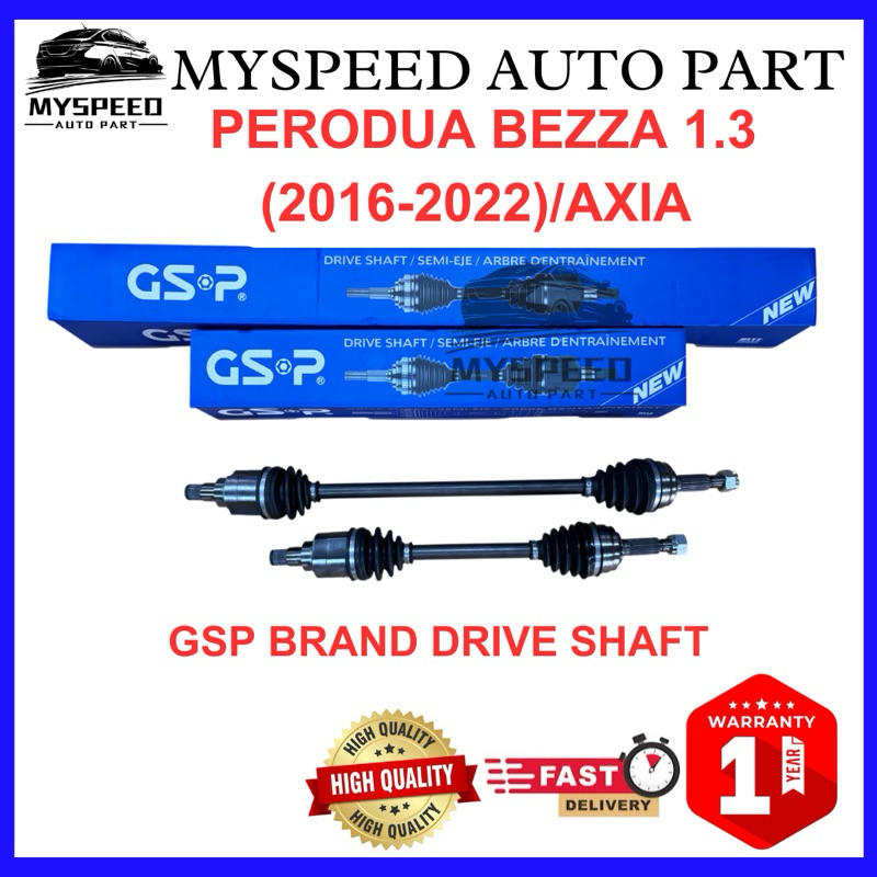 【GSP】PERODUA BEZZA 1.3 (2016-2022)DRIVE SHAFT HIGH QUALITY | Shopee ...