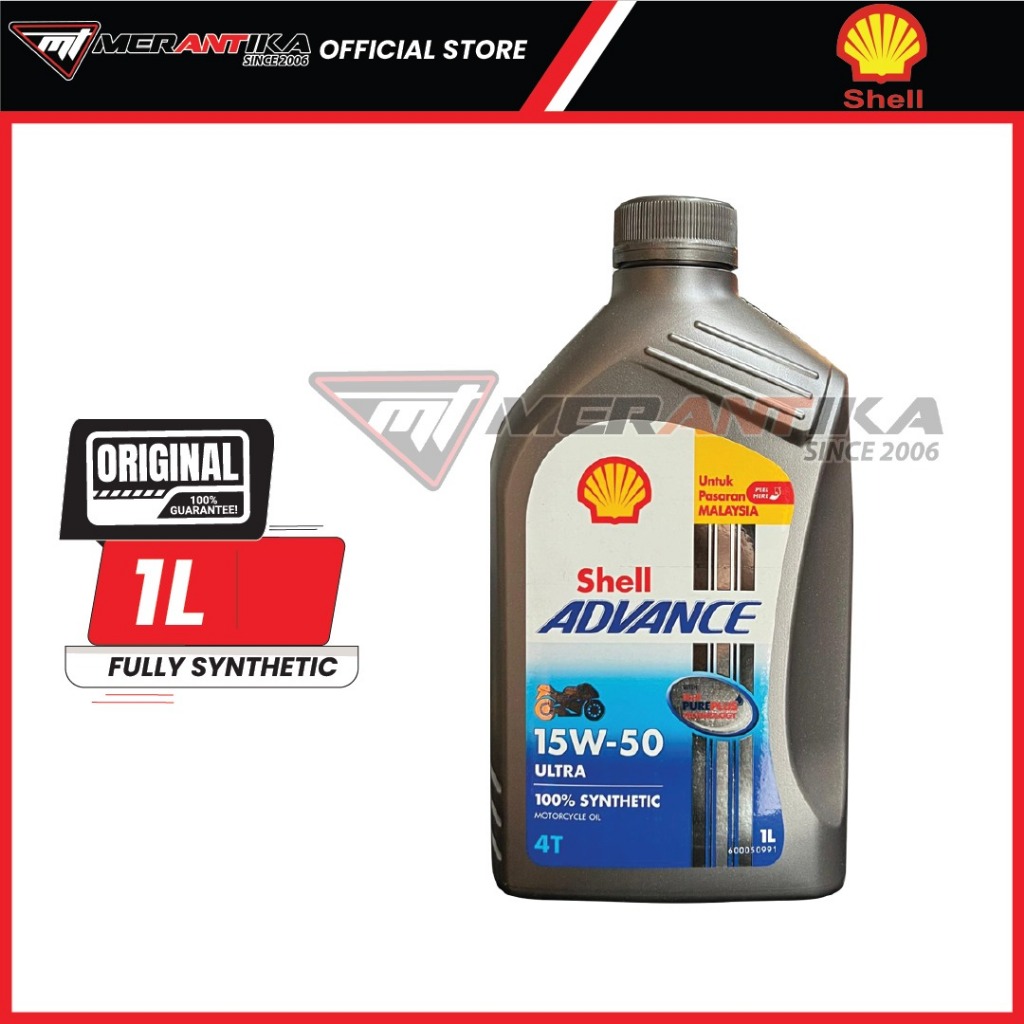 MERANTIKA | SHELL Advance Ultra 4T Fully Synthetic 15W50 1L Motorcycle ...