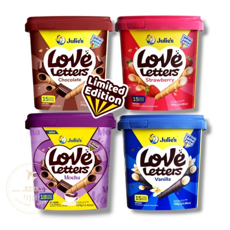 Julie Love Letter wafer Rolls-Tube-600/705Gm#convi#pack#chocolate# ...